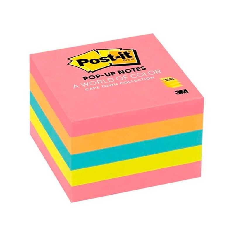 Cubo Post-it Pop-Up Capetown 7.6 x 7.6 cm C/500 h.